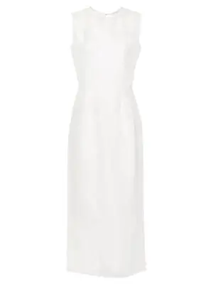 Gabriela Hearst Maslow Organza Midi Dress - Neutrals