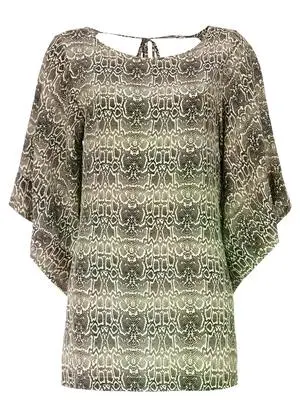AMIR SLAMA Python Print Silk Dress - Neutrals