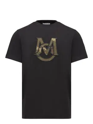 Moncler Monogram Cotton T-shirt - Black