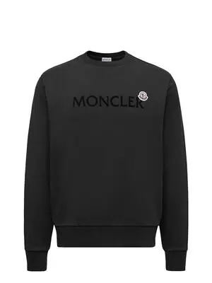 Moncler Cotton Fleece Sweatshirt - Black