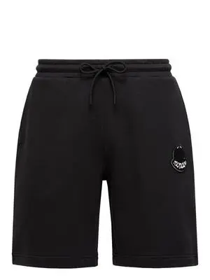 MONCLER Logo Patch Cotton Shorts