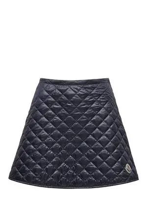 Moncler Diamond-quilted Mini Skirt - Blue