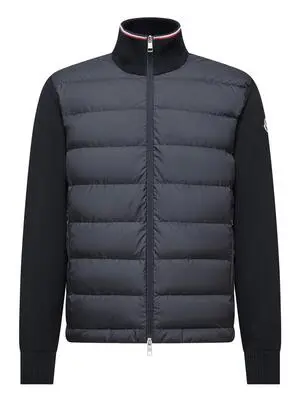 Moncler Padded Zip-up Cotton Cardigan - Blue