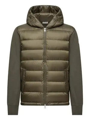 Moncler Padded Wool Zip-up Hoodie - Green