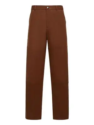 Moncler Cotton Gabardine Pants - Brown