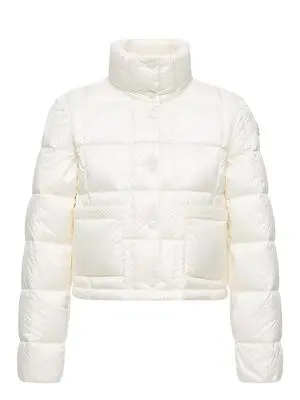 Moncler Jarcieu Braided Trim Short Down Jacket - White