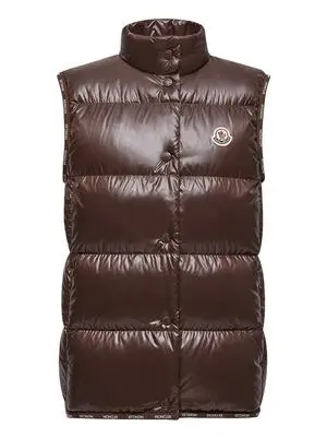 Moncler Badia Down Vest Brown