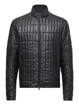 Moncler Lasne Vertical-quilted Padded Biker Jacket - Black