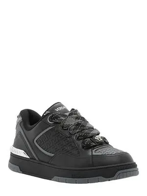 Versace Leather Biggie Basket Sneakers Black