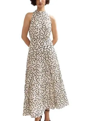 PHASE EIGHT Nita Spot Print Maxi Dress - Ivory