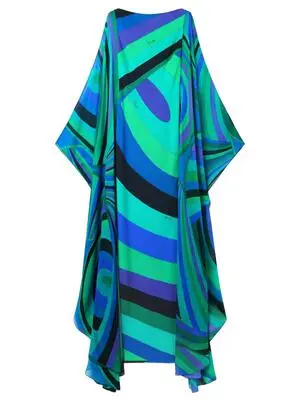 Emilio Pucci Iride-pattern Long Dress - Green