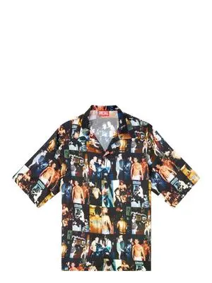 DIESEL® Graphic-print Shirt - Black
