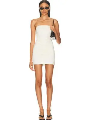 Eterne Ruched Tube Mini Dress - Ivory
