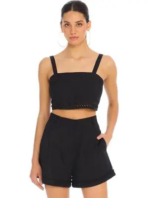 Allison Elodie Crop Top - Black