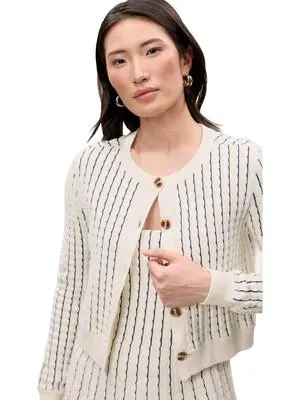 Rebecca Taylor Dorothy Knit Cardigan Natural