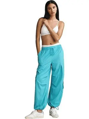 DAILY PRACTICE BY ANTHROPOLOGIE Base Jump Parachute Pants Hawaiian Blue