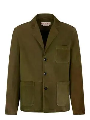 Marni Textured Double-pocket Blazer - Green