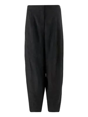 Giorgio Armani Pleated High-waisted Trousers - Black