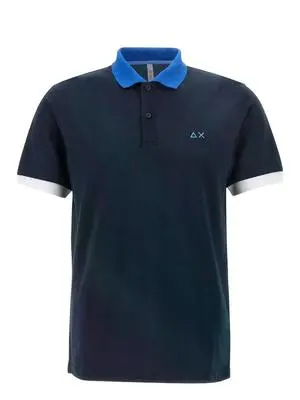 SUN 68 Short Sleeve Polo Shirt - Blue