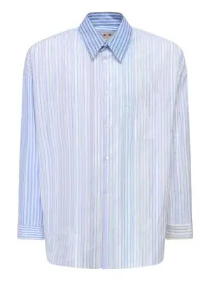 Marni Striped Button-up Shirt - Blue