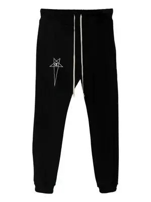 Rick Owens Cotton Track Pants - Black