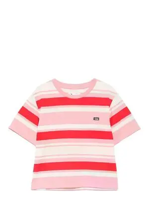 Izzue Striped Logo T-shirt - Red