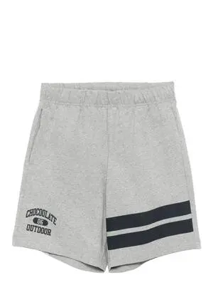 CHOCOOLATE Striped Shorts - Grey