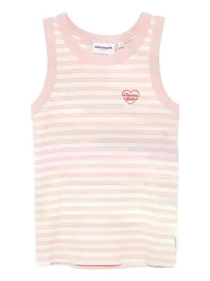 CHOCOOLATE Striped Tank Top - Pink