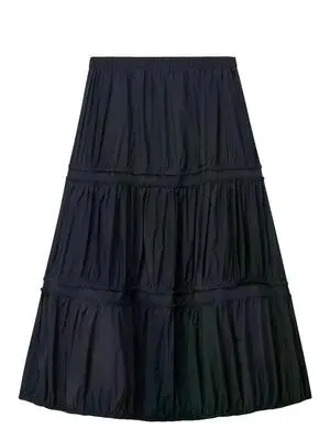 TOUT A COUP Tiered Ruffled Skirt - Blue