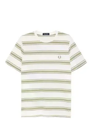 Fred Perry Logo-embroidered T-shirt - Neutrals