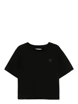 Izzue Logo-embroidered T-shirt - Black