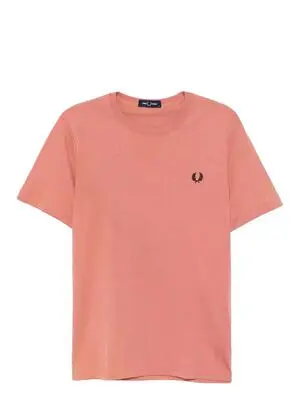 Fred Perry Logo-embroidered T-shirt Red