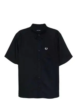 Fred Perry Logo-embroidered Shirt - Blue