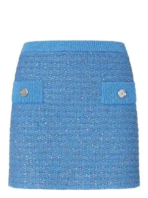 Pinko Tweed Mini Skirt - Blue
