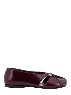 ALOHAS Ravena Leather Ballerinas - Red