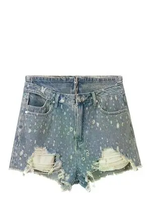 MUSIUM DIV. Distressed Denim Shorts - Blue