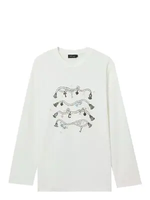 TOUT A COUP Graphic-print Long-sleeve T-shirt - White
