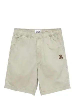 Izzue Logo-embroidered Shorts - Neutrals