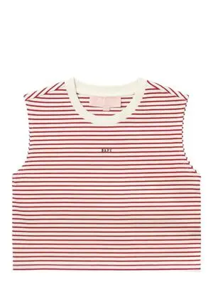 A BATHING APE Striped Sleeveless Top - Red