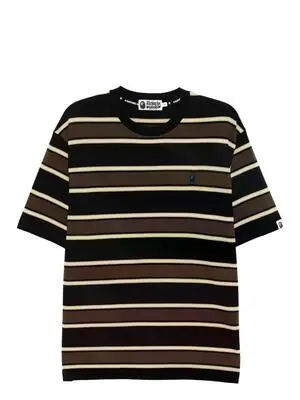 A BATHING APE Logo-embroidered T-shirt - Brown