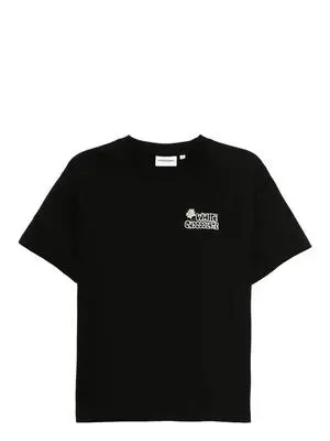 CHOCOOLATE Logo-embroidered T-shirt - Black