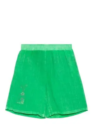 STAIN SHADE Embroidered Shorts - Green