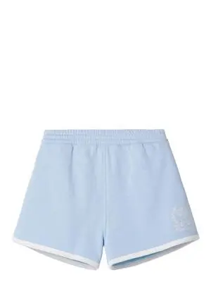 Polo Ralph Lauren Embroidered Cotton-blend Jersey Shorts - Blue