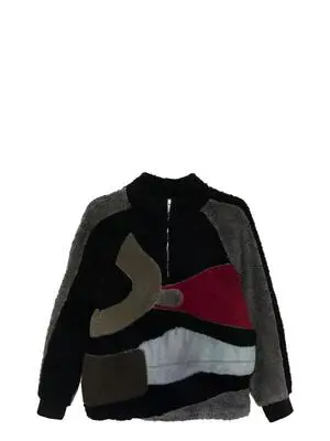 STAIN SHADE Patchwork Sweatshirt - Black