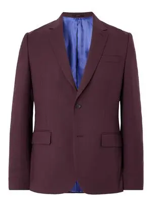 Paul Smith Soho Slim-fit Wool-twill Suit Jacket - Burgundy