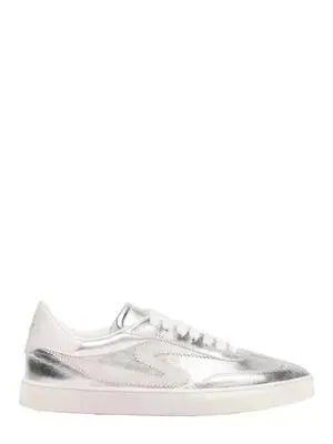 STUART WEITZMAN Runaround Leather Low-top Sneakers - Silver