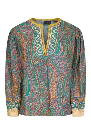 Etro Paisley-print Blouse - Green