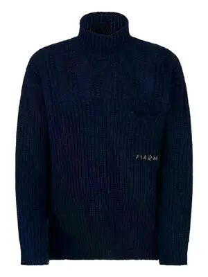 Marni Ribbed Turtleneck Sweater - Blue