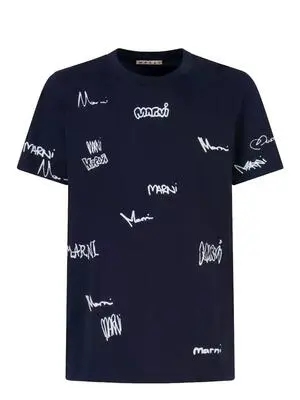 Marni Logo-print T-shirt - Blue