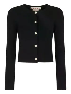 MARNI Button-Front Long-Sleeve Cardigan